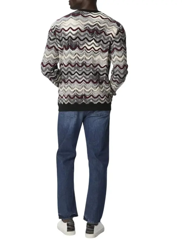 Missoni Crew-neck Sweater With Geometric Zigzag Pattern