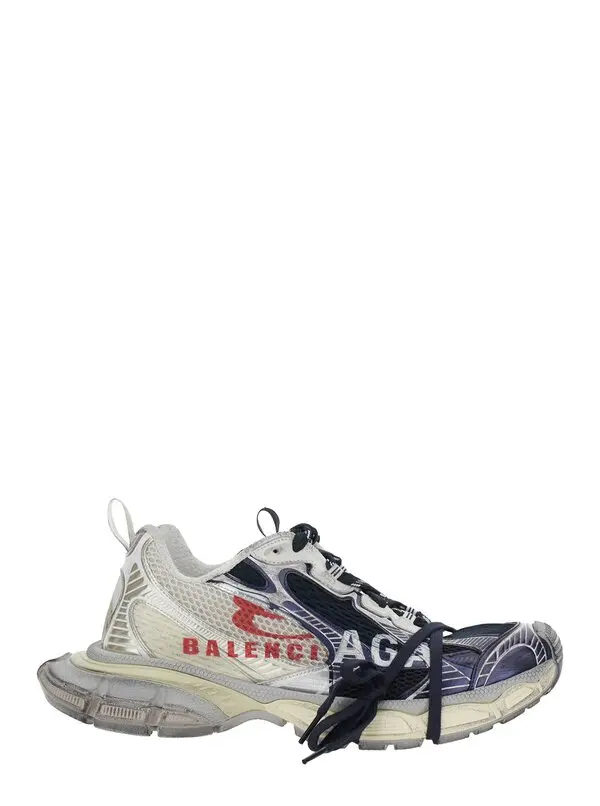 Balenciaga 3xl' Low Top Sneakers With Logo Lettering On The Side In Tech Fabric - Multicolor