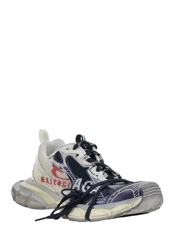 Balenciaga 3xl' Low Top Sneakers With Logo Lettering On The Side In Tech Fabric - Multicolor