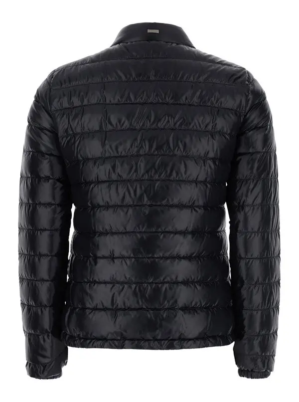 Herno Down Jacket With Stand-up Collar And Front Pockets In Tech Fabric