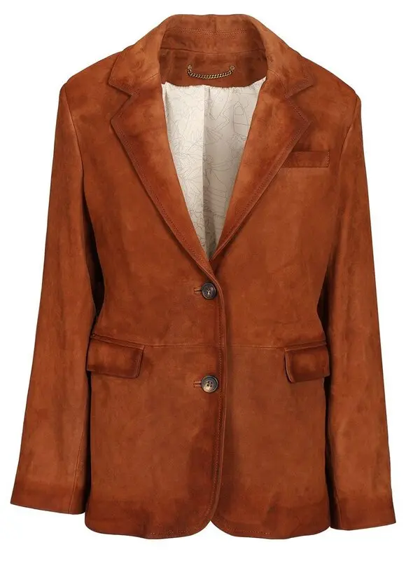 GOLDEN GOOSE Suede Blazer - Brown