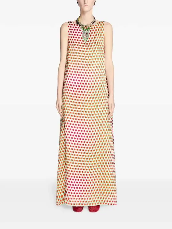 Dries Van Noten Long Printed Dress
