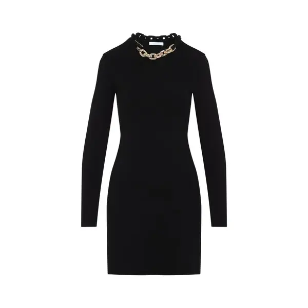 Rabanne Silk Mini Dress - Black