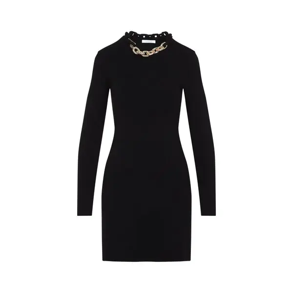 Rabanne Silk Mini Dress - Black