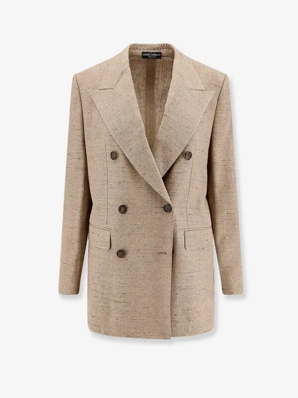 Dolce & Gabbana Viscose And Linen Blazer - Multicolor