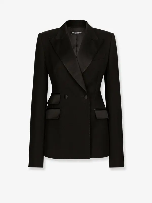 Dolce & Gabbana Tuxedo Virgin Wool And Silk Blazer - Multicolor