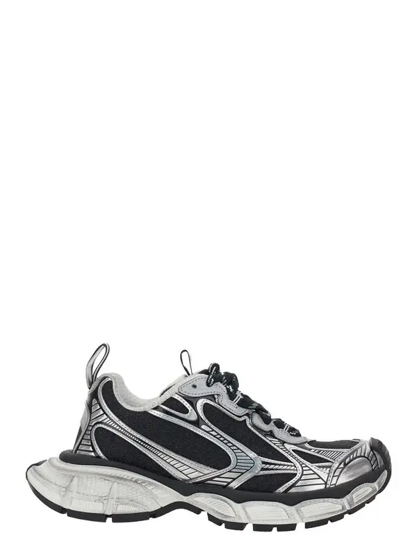 Balenciaga Sneakers '3xl' With Logo On The Toe In Metallic Tech Fabric Mix For - Gray