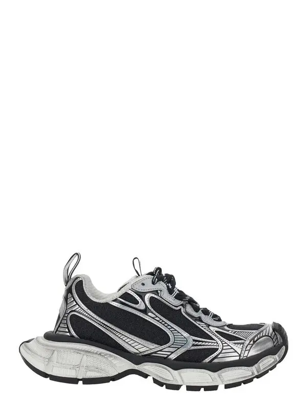 Balenciaga 3xl Metallic Tech Fabric Sneakers - Gray