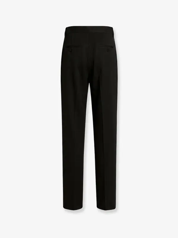 Dolce & Gabbana Virgin Wool Trousers With Frontal Pinces