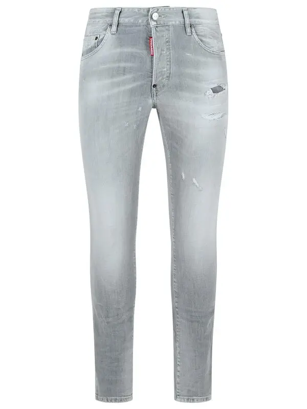 Dsquared2 Skater' Grey Cotton Denim Jeans