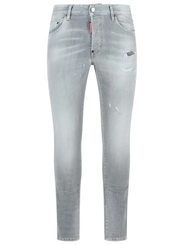 Dsquared2 Skater' Grey Cotton Denim Jeans - Gray