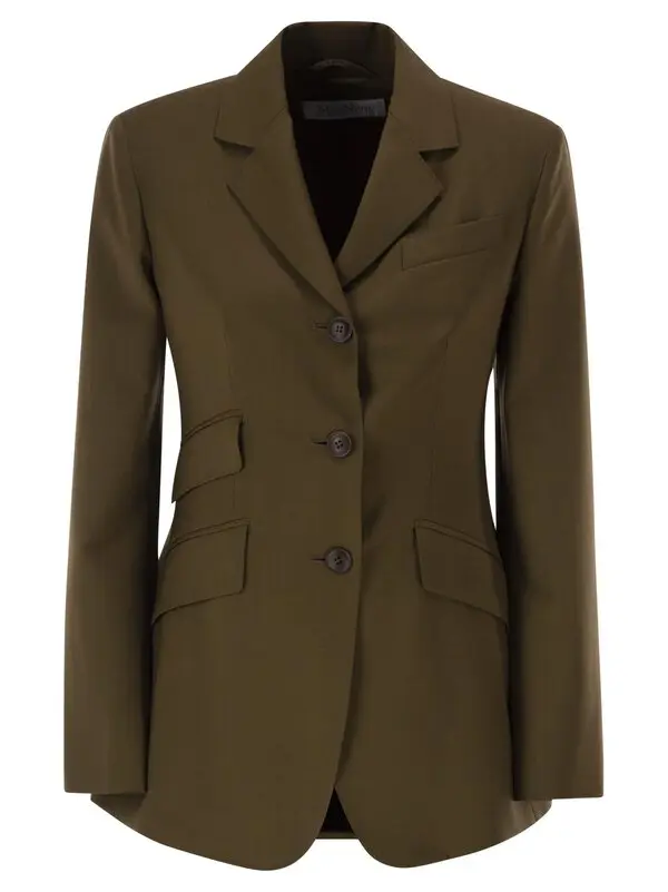 Max Mara Mxmpatio Tailored Virgin Wool Blazer - Yellow