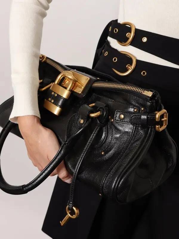 Chloé Paddington Leather Handbag - Black