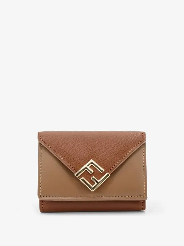 Fendi Ff Diamonds Micro Trifold Leather Wallet - Multicolor