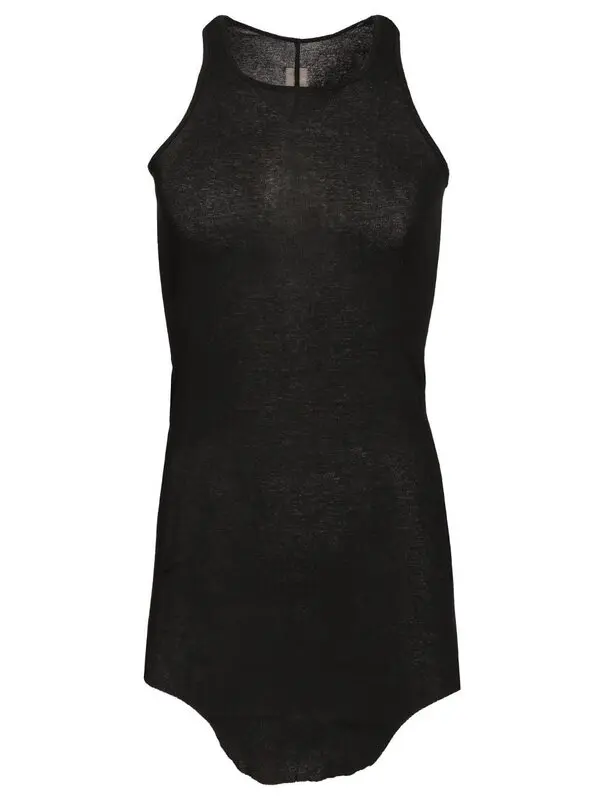 Rick Owens Ribbed Tank Top - Black