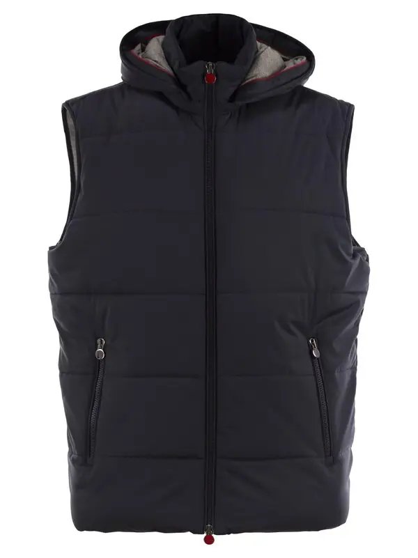 Kiton Hooded Sleeveless Jacket