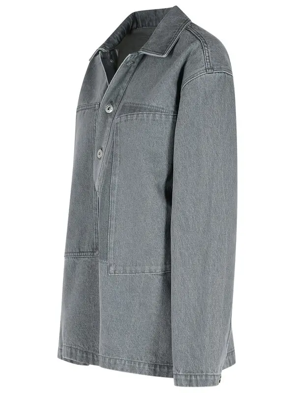 JW Anderson Rugby' Grey Denim Shirt - Gray