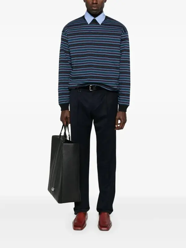 Prada Tapered Leg Wool Trousers