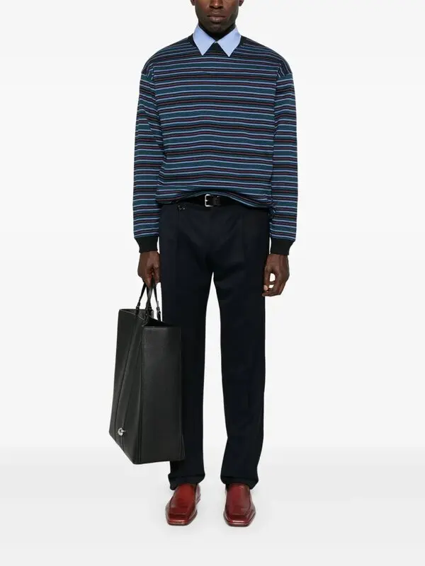 Prada Tapered Leg Wool Trousers