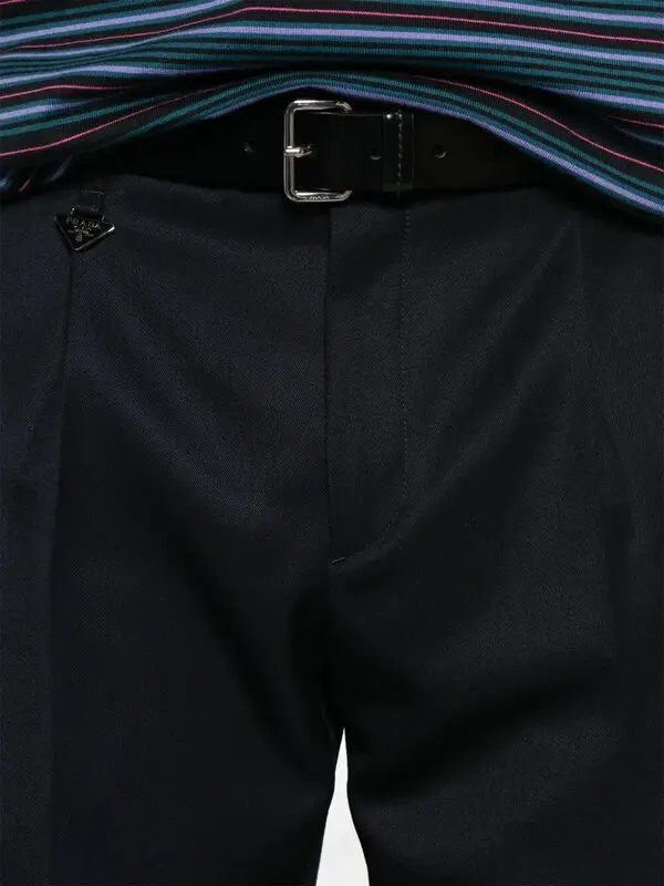 Prada Tapered Leg Wool Trousers