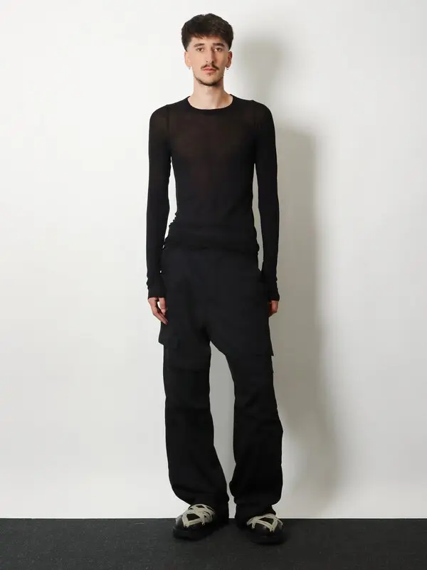 Rick Owens Viscose And Silk Blend T-shirt