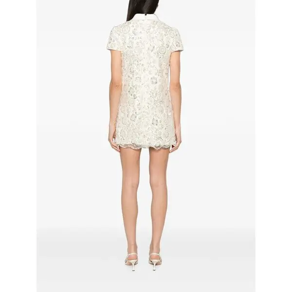 SELF-PORTRAIT Sequin Embellished Peter Pan Collar Cocktail & Party Dress