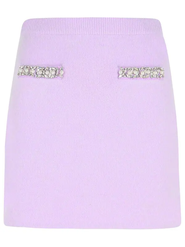 SELF-PORTRAIT Crystal Embellished Skirt - Multicolor