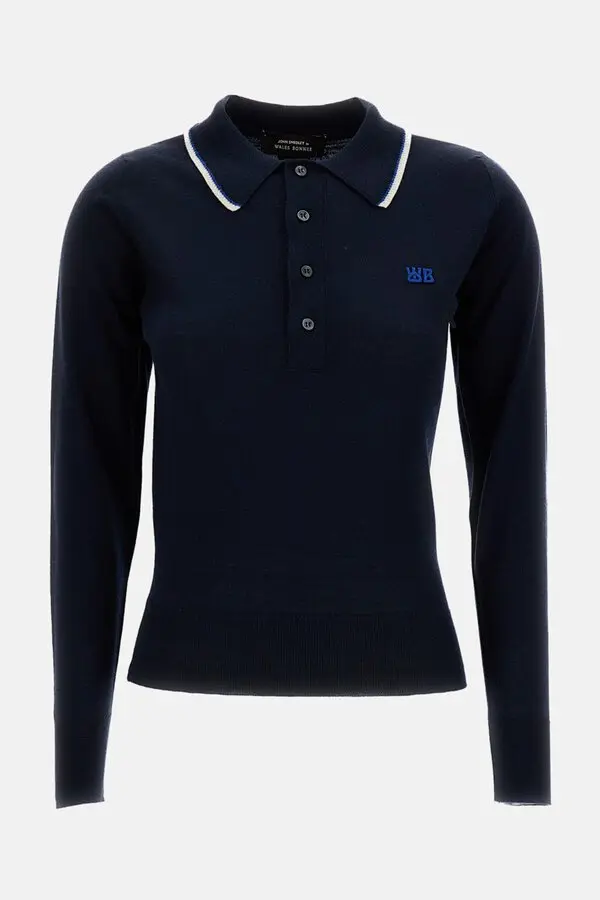 WALES BONNER X John Smedley Merino Wool Polo - Multicolor