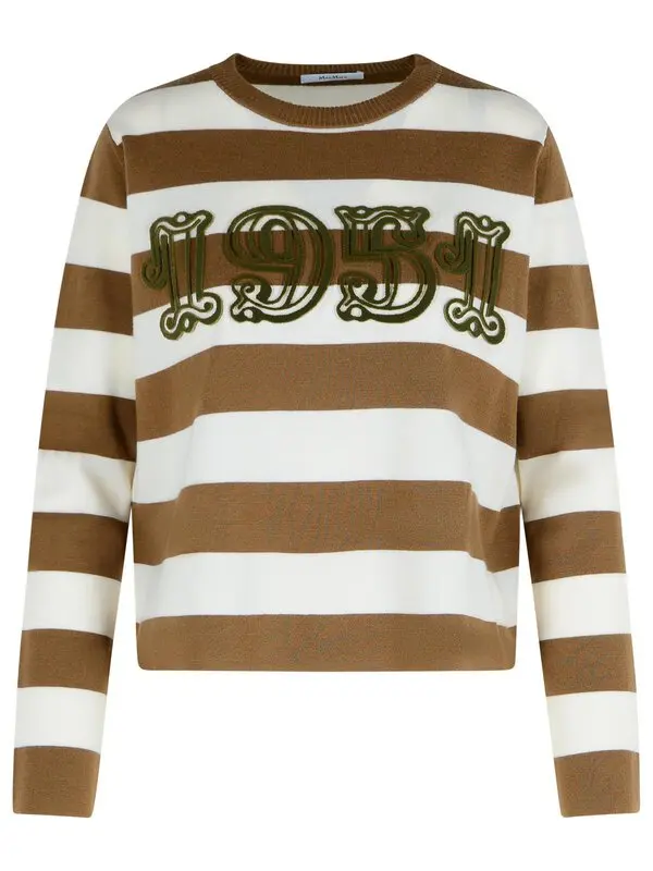 Max Mara Viterbo' Virgin Wool Hazelnut Sweater - Brown