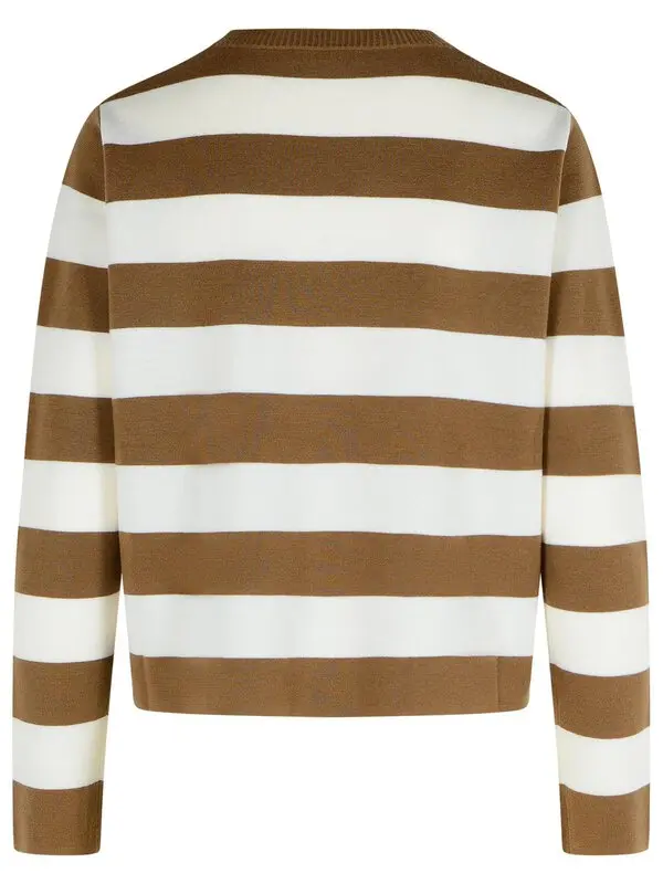 Max Mara Viterbo' Virgin Wool Hazelnut Sweater - Brown