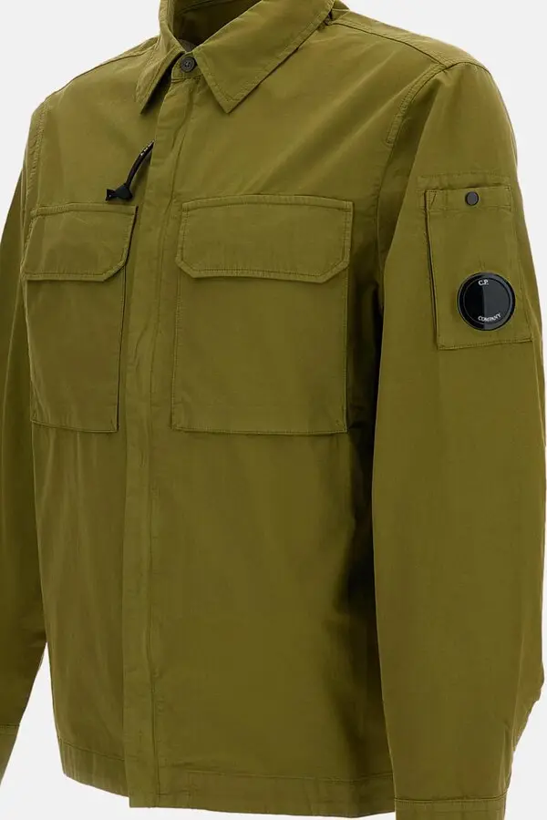 C.P. COMPANY Organic Gabardine Zip-up Overshirt