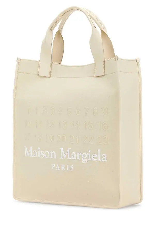 MAISON MARGIELA Ivory Canvas Shopping Bag - White