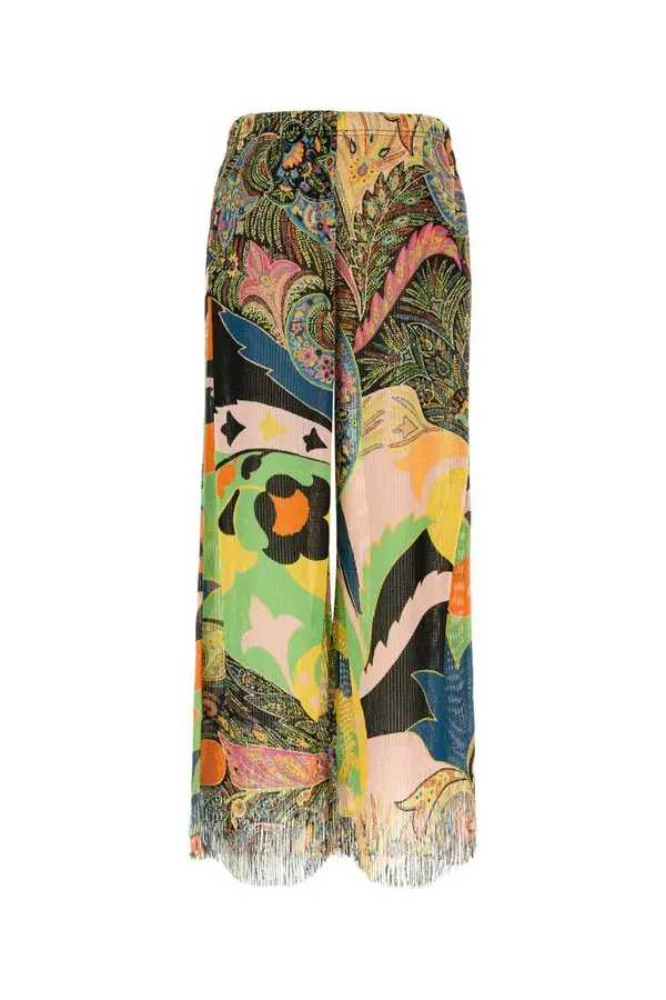 Etro Embroidered Viscose Wide-leg Pant