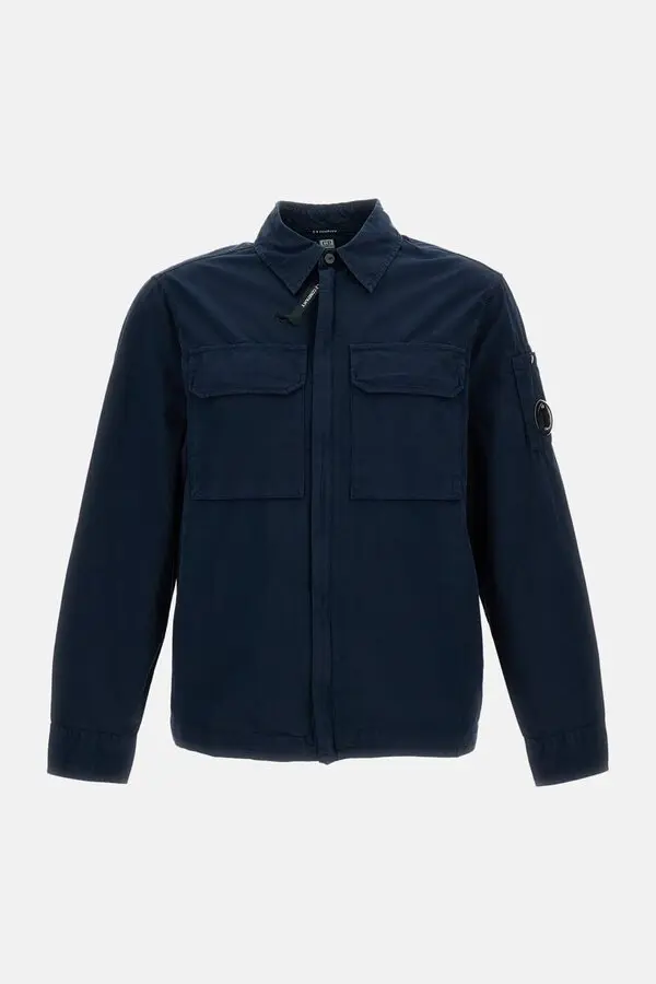 C.P. COMPANY Organic Gabardine Zip-up Overshirt