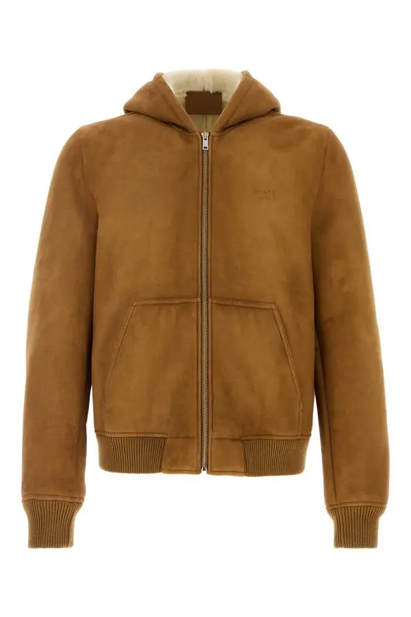 Prada Camel Shearling Jacket