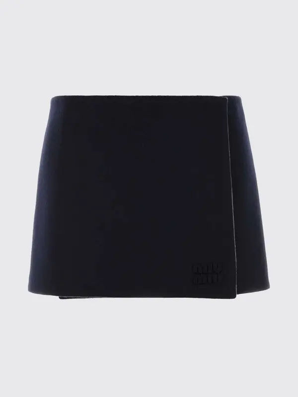 Miu Miu Virgin Wool And Cashmere Wrap Skirt