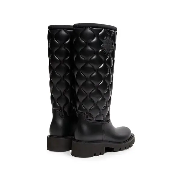 Moncler Quilted Logo Patch Boots