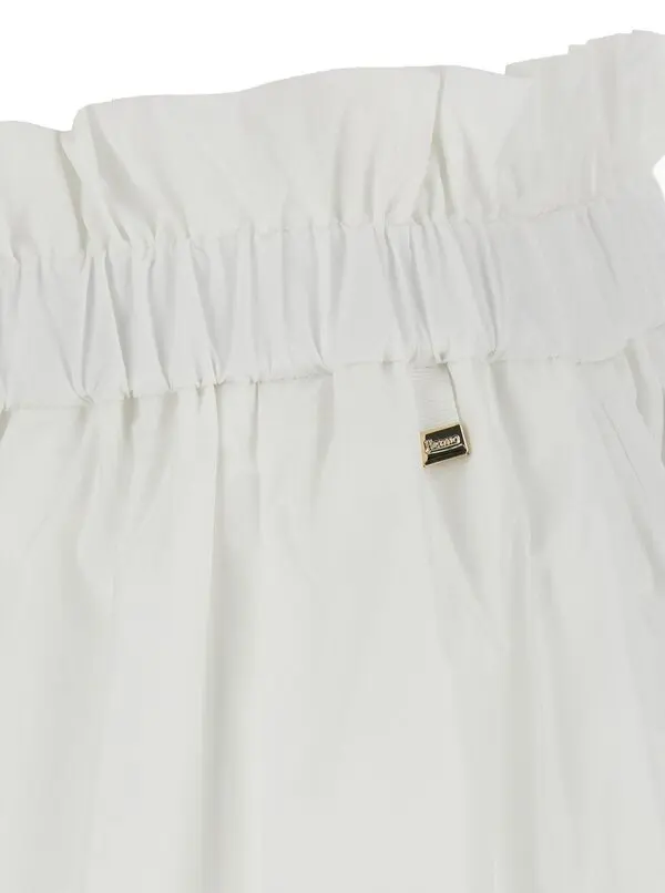 Herno Tech Fabric Skirt With Elastic Waist - White