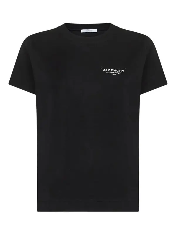 Givenchy Back Print Regular Fit Cotton T-shirt - Black