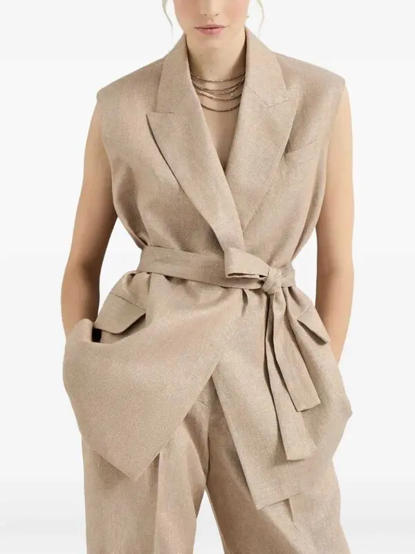 Brunello Cucinelli Belted Jacket - Multicolor