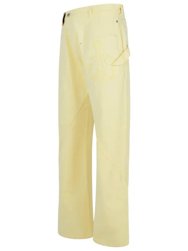 JW Anderson Cotton Workwear Pants With Twisted Leg