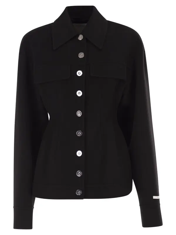 Sportmax Arena Tailored Virgin Wool Jacket - Black