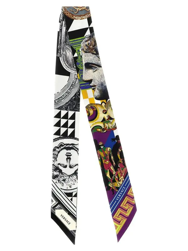 Versace Silk Scarf Bandeaux - Multicolor