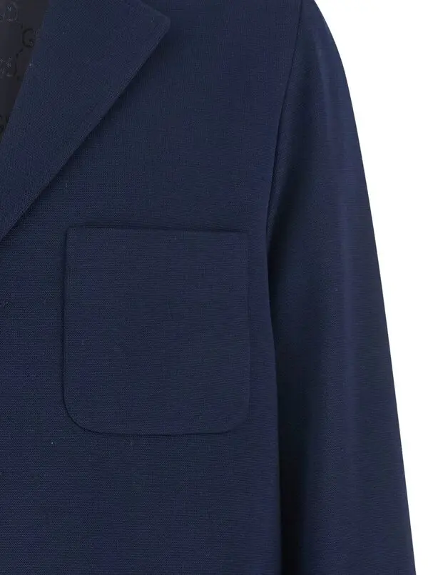 Gucci Cotton Notch Lapel Blazer - Multicolor