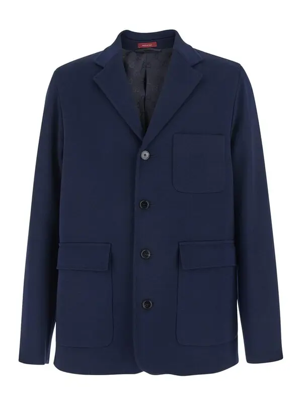 Gucci Cotton Notch Lapel Blazer - Multicolor