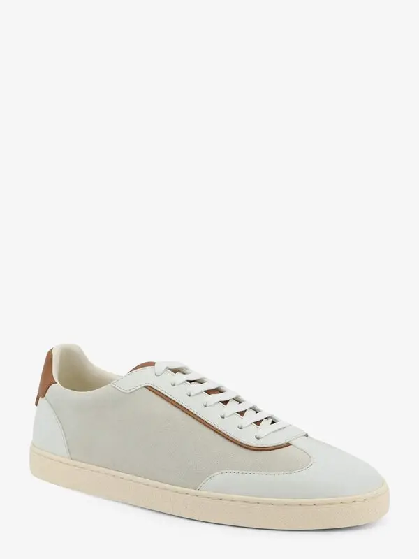 Brunello Cucinelli Low-top Suede And Leather Sneakers