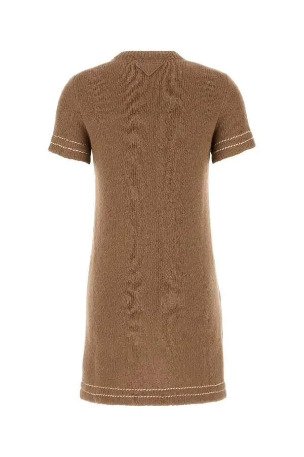 Prada Cashmere Mini Dress - Brown