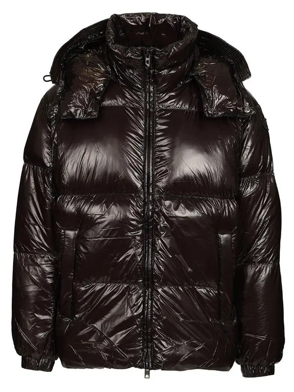 DIESEL® Quilted Taslan Down Jacket With Viraloff® Treatment - Black
