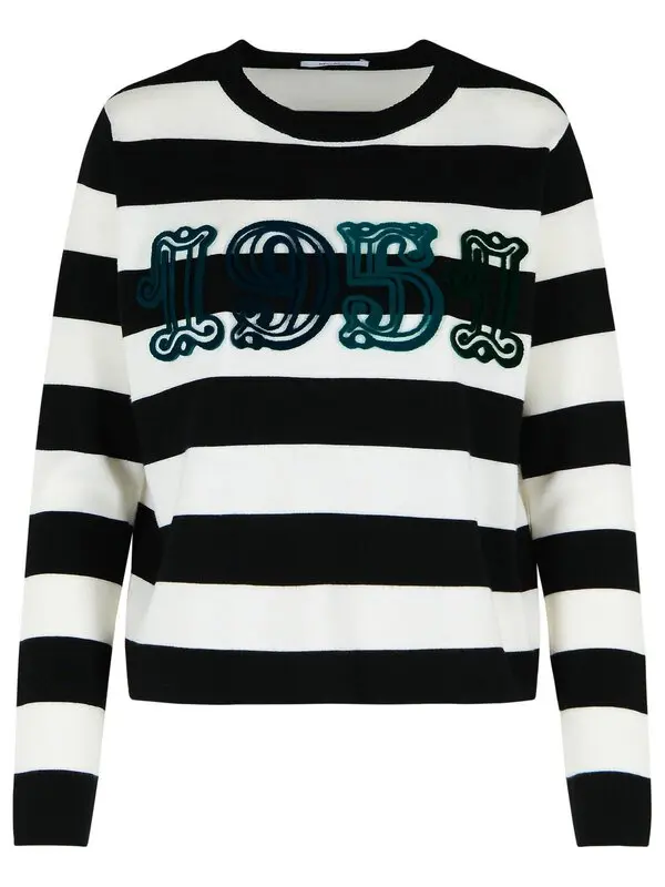 Max Mara Viterbo' Two-tone Virgin Wool Sweater