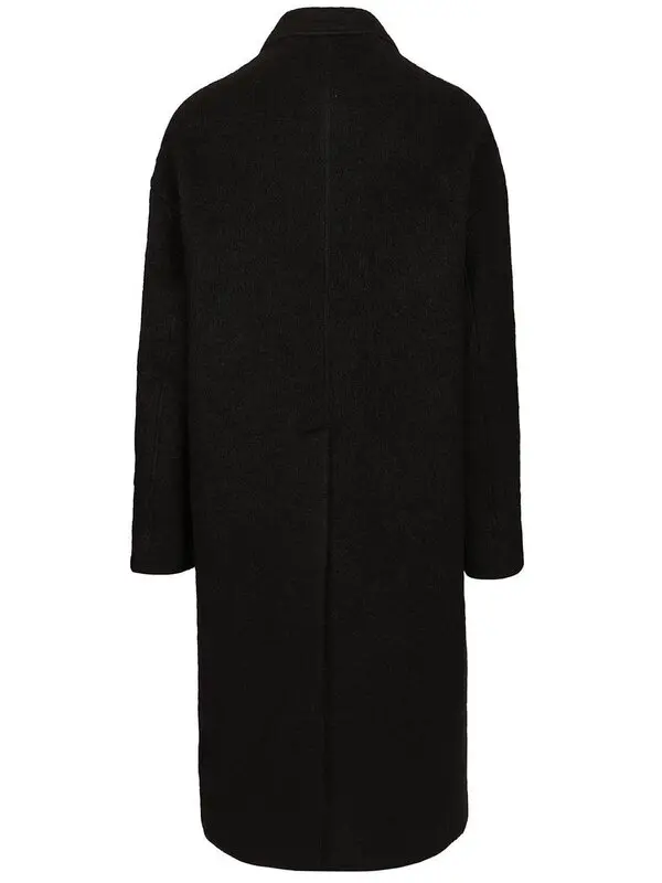 Rick Owens Brad Alpaca And Wool Blend Coat - Black